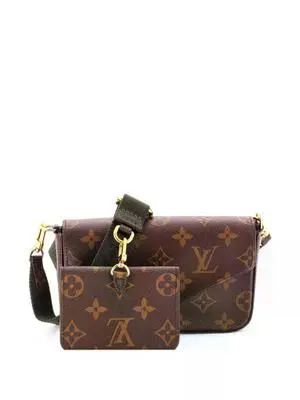 LOUIS VUITTON Felicie Strap & Go Handbag Monogram Canvas Crossbody Bag