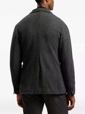 Ralph Lauren Purple Label Glen-check Suede-trim Cashmere Jacket