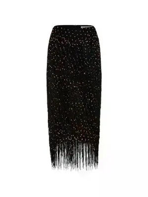 Anna Quan Kitty Beaded-tassel Midi Skirt