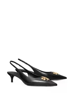 Tory Burch Charlie Logo-plaque Slingback Pumps