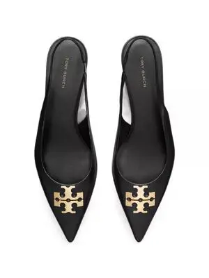 Tory Burch Charlie Logo-plaque Slingback Pumps