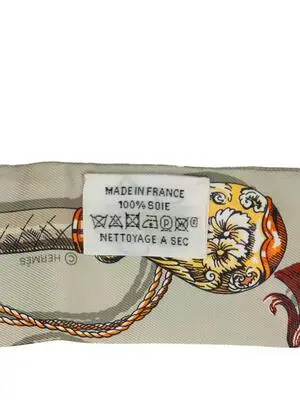 Hermès 2000-2026 Cavalcades Silk Twilly Scarf Scarves - Grey