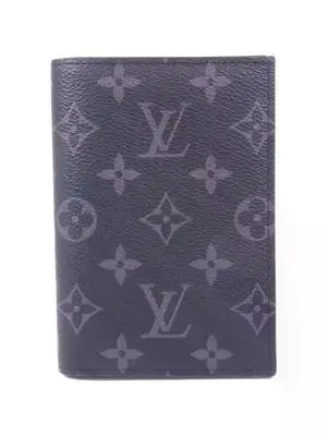 LOUIS VUITTON Monogram Eclipse Passport Cover - Black