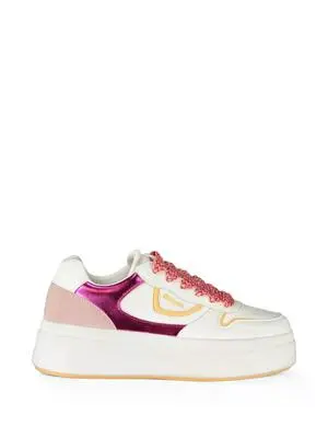 BLAUER. Platform Leather Sneakers - White