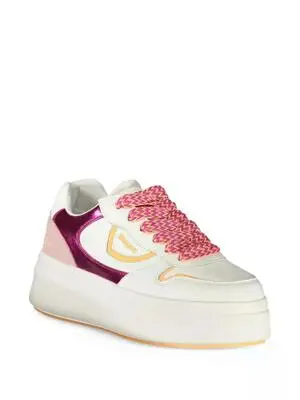 BLAUER. Platform Leather Sneakers - White