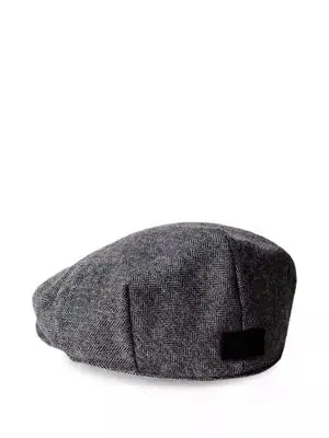 HACKETT  Herringbone Flat Cap - Grey