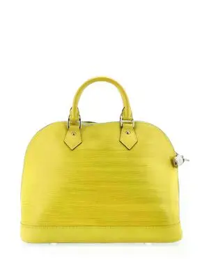 LOUIS VUITTON Alma Handbag Epi Leather Pm Satchel Yellow