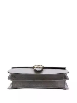 Gucci Interlocking Leather Medium Shoulder Bag - Grey