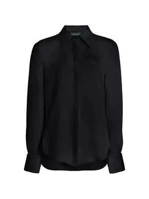 Brandon Maxwell Spence Silk Shirt - Black