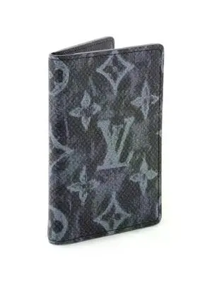 LOUIS VUITTON Pocket Organizer Limited Edition Monogram Pastel Noir Small Wallets - Blue
