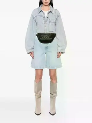 Gucci 2000-2015 Leather Logo Web Belt Bag
