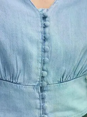 LEVI'S Buttoned V-neck Blouse