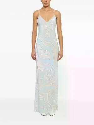 Emilio Pucci Labirinto-print Crêpe De Chine Dress