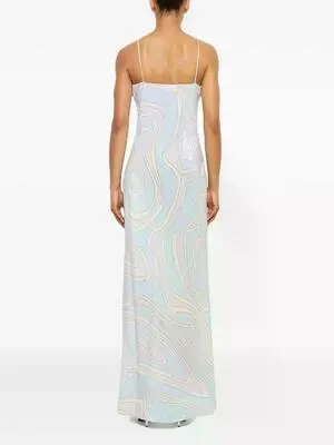 Emilio Pucci Labirinto-print Crêpe De Chine Dress