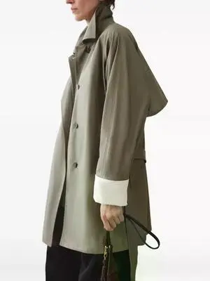 LESS Belted Panelled-sleeve Trench Coat