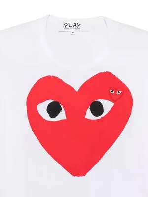 Play Comme Des Garcon Heart-print T-shirt