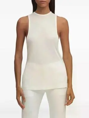 Brandon Maxwell Blake Jersey Tank Top - White