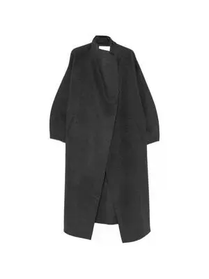THE FRANKIE SHOP Leroy Funnel-neck Coat - Grey