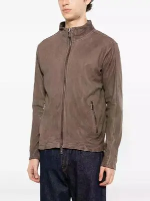 GIORGIO BRATO Leather Zip-up Jacket