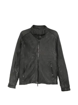 GIORGIO BRATO Zip-up Leather Jacket - Black