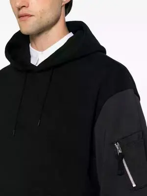 Comme Des Garçons Zip-pocket Panelled Hoodie