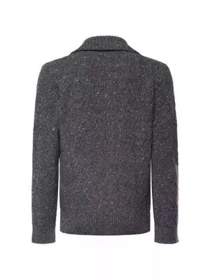 Eleventy Cable-knit Zip-up Sweater