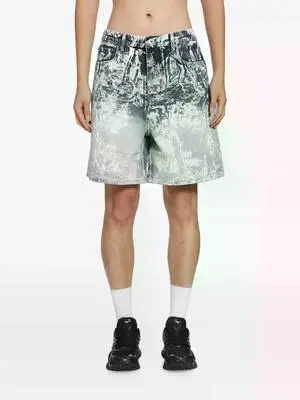 Off-White City Nature Denim Shorts - Blue