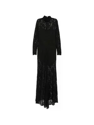 ALESSANDRO LEGORA Lace-overlay Maxi Dress