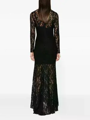ALESSANDRO LEGORA Lace-overlay Maxi Dress