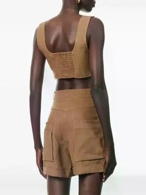 Le Kasha Jirja Linen Crop Top