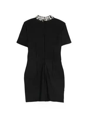 ALESSANDRO LEGORA Crystal-embellished Short-sleeve Mini Dress