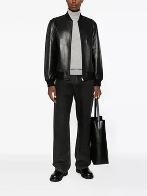 Sandro Zip-up Leather Jacket