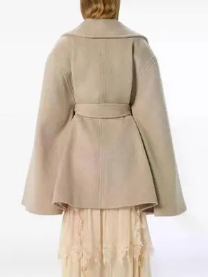 Blumarine Belted Wide-collar Cape