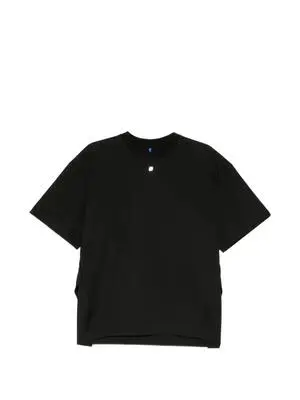 ADER ERROR Logo-patch Pleated T-shirt - Black
