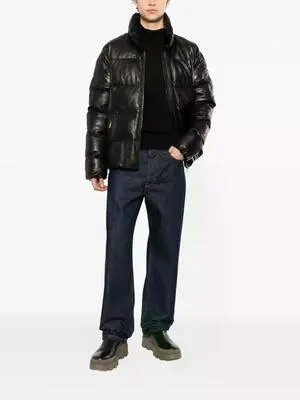 GIORGIO BRATO Quilted Leather Puffer Jacket