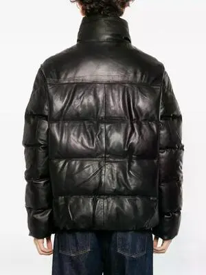 GIORGIO BRATO Quilted Leather Puffer Jacket