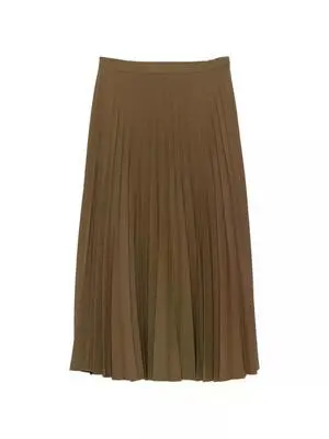 I BLUES Pleated Midi Skirt