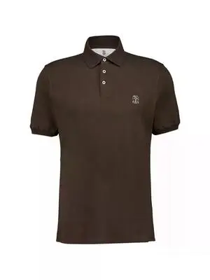 Brunello Cucinelli Logo-embroidered Piqué Polo Shirt