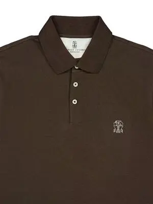 Brunello Cucinelli Logo-embroidered Piqué Polo Shirt