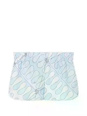 Emilio Pucci Leocorno Print Silk Shorts