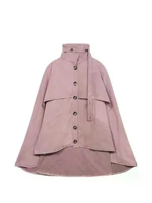 Blumarine Asymmetric Canvas Cape