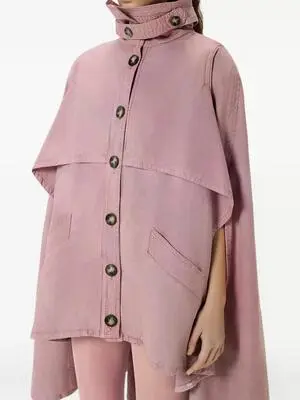 Blumarine Asymmetric Canvas Cape