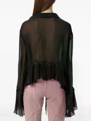 Blumarine Lace-trim Ruffled Shirt