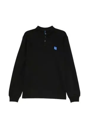 ADER ERROR Logo-patch Long-sleeve Polo Shirt