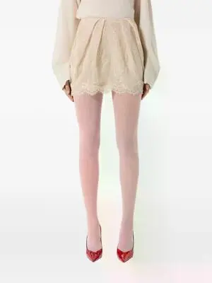 Blumarine Lace-overlay Darted Mini Skirt