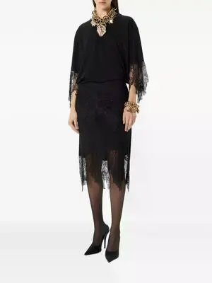 Blumarine Lace-detail Jersey Midi Dress