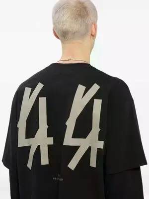44 LABEL GROUP Logo-print Layered-sleeve T-shirt