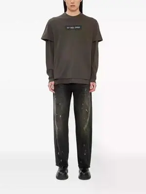 44 LABEL GROUP Logo-patch Layered-effect T-shirt