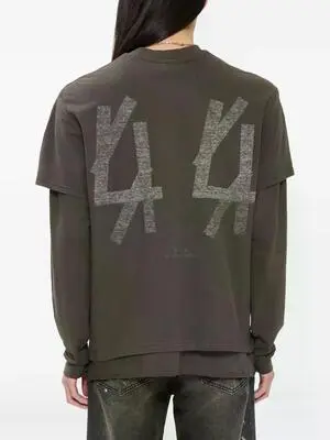 44 LABEL GROUP Logo-patch Layered-effect T-shirt