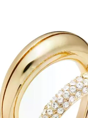 Tory Burch Pierced Pavé Double Ring
